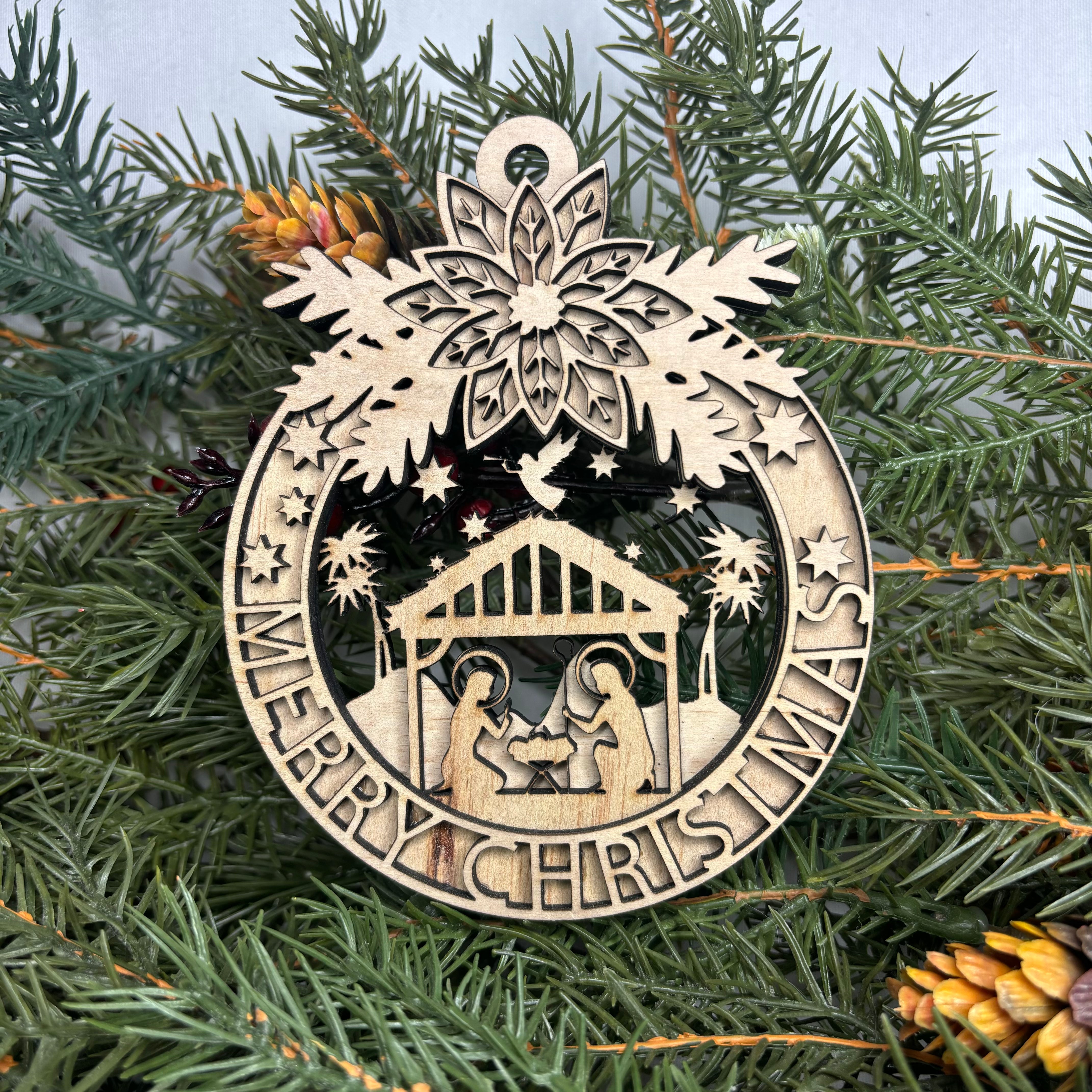 Layered Wood Ornaments – Evergreen Custom Crafts